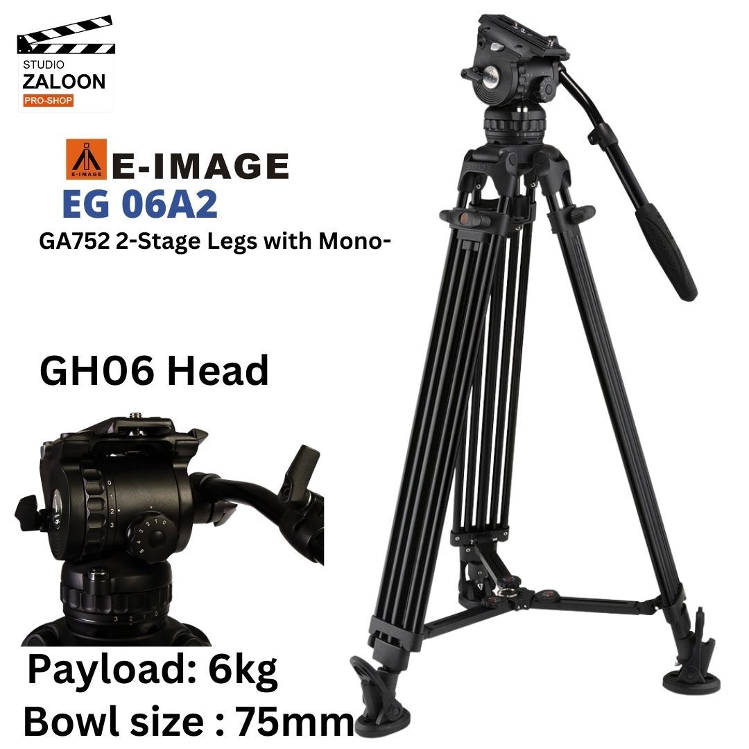 E Image EG06A GA752 Alu Quick Lock Tripod Kit with GH06 Fluid Head ...