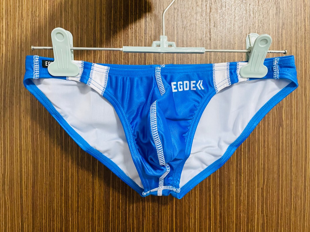 Egde Lineup Tiny Super Low Rise Bikini Blue Mens Fashion Bottoms New Underwear On Carousell