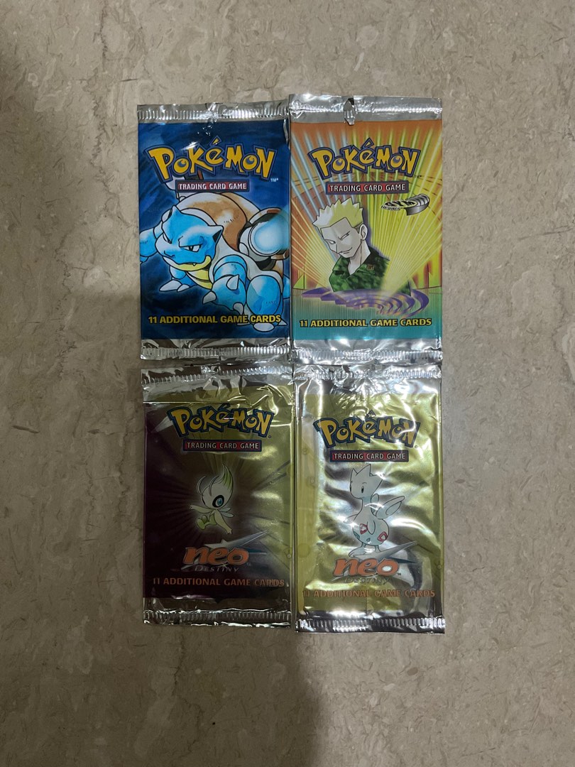 Empty Vintage Pokemon Card Booster Pack Foils, Hobbies & Toys, Toys ...