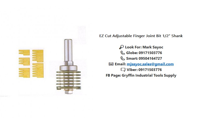 EZ Cut Adjustable Finger Joint Bit 1/2" Shank, Commercial & Industrial ...
