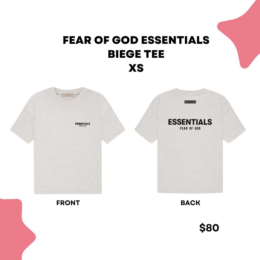 FEAR OF GOD ESSENTIALS BIEGE TEE, Men's Fashion, Tops & Sets, Tshirts ...