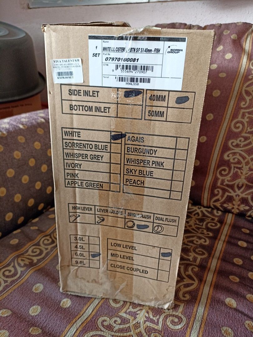 Fish brand toilet pump pam jamban, Furniture & Home Living, Bathroom ...