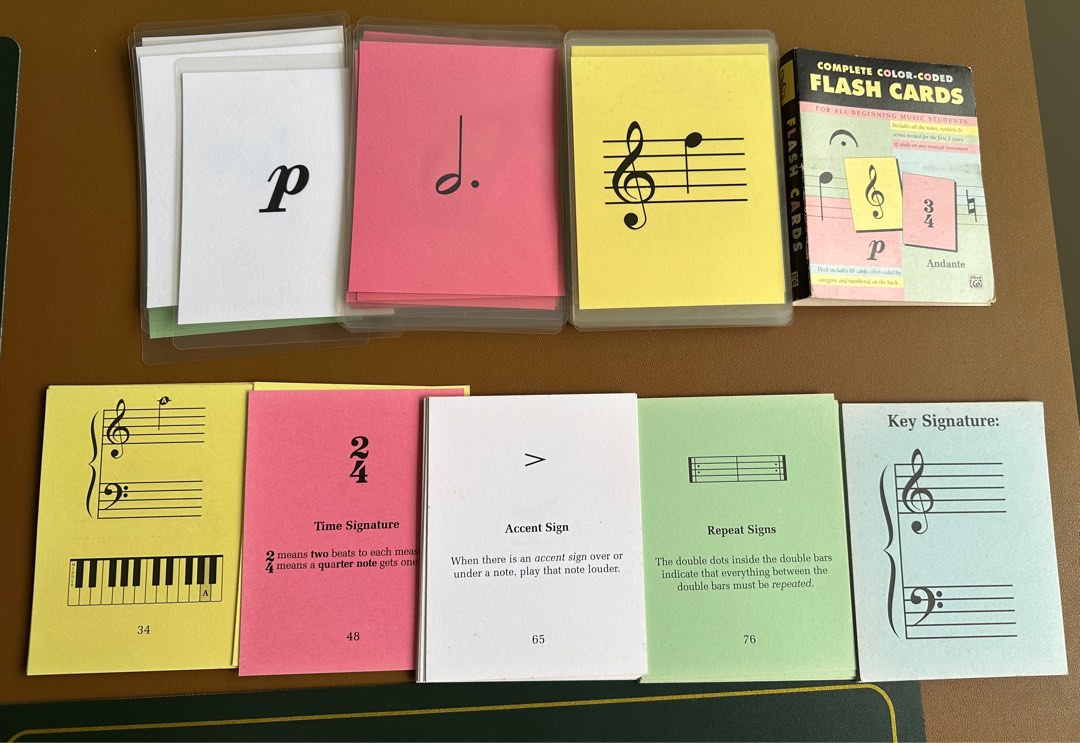 Flash cards for music beginners, Hobbies & Toys, Music & Media, Music ...