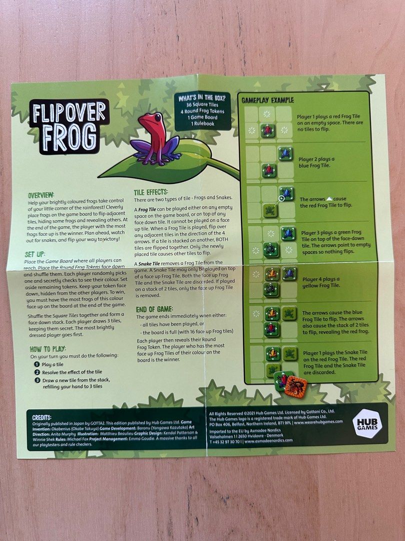 Flipover Frog board game, Hobbies & Toys, Toys & Games on Carousell