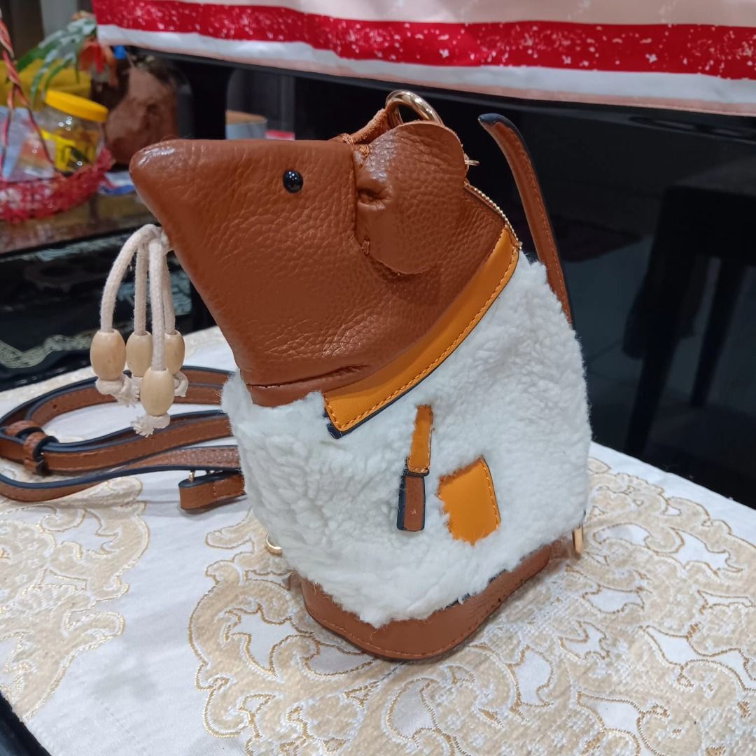Loewe Fluffy Mouse Sling Bag RARE & LIMITED EDITION, Barang Mewah, Tas ...