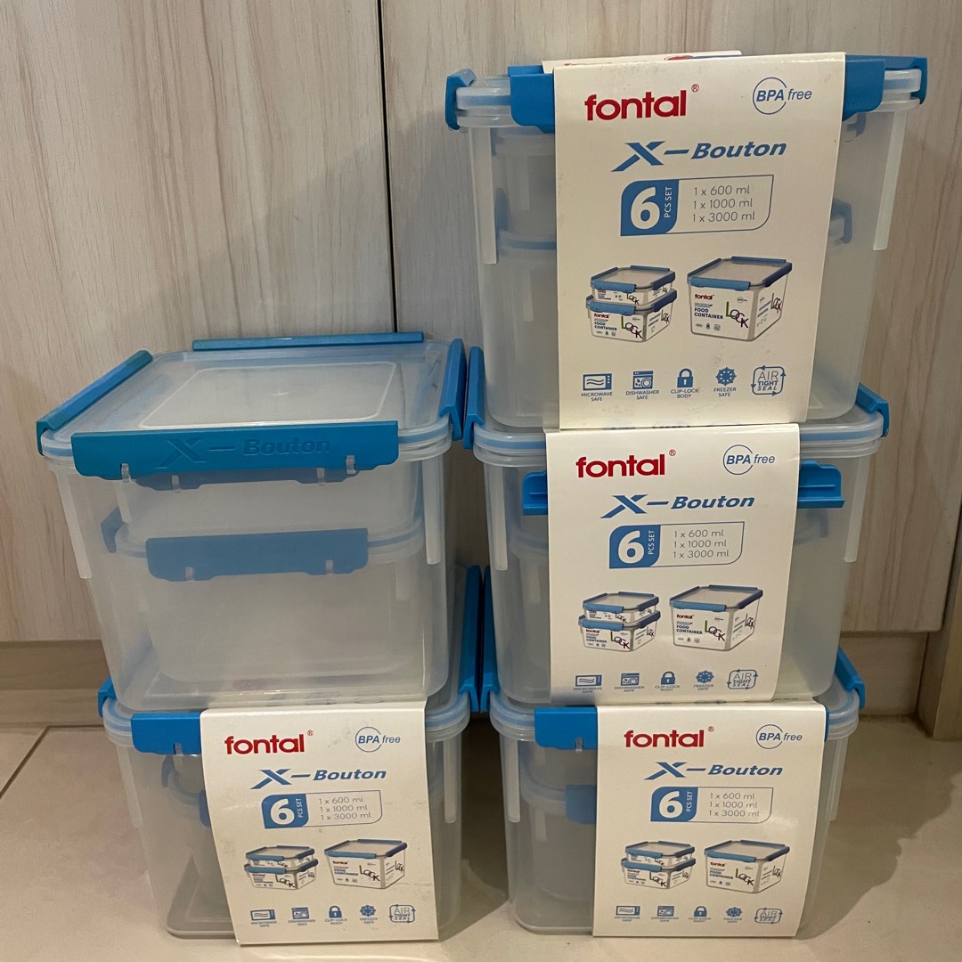 Fontal Food Storage Containers, Furniture & Home Living, Kitchenware ...