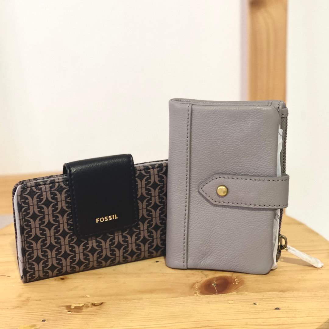 Fossil Multifunction Wallet Black Monogram, Women's Fashion, Bags ...