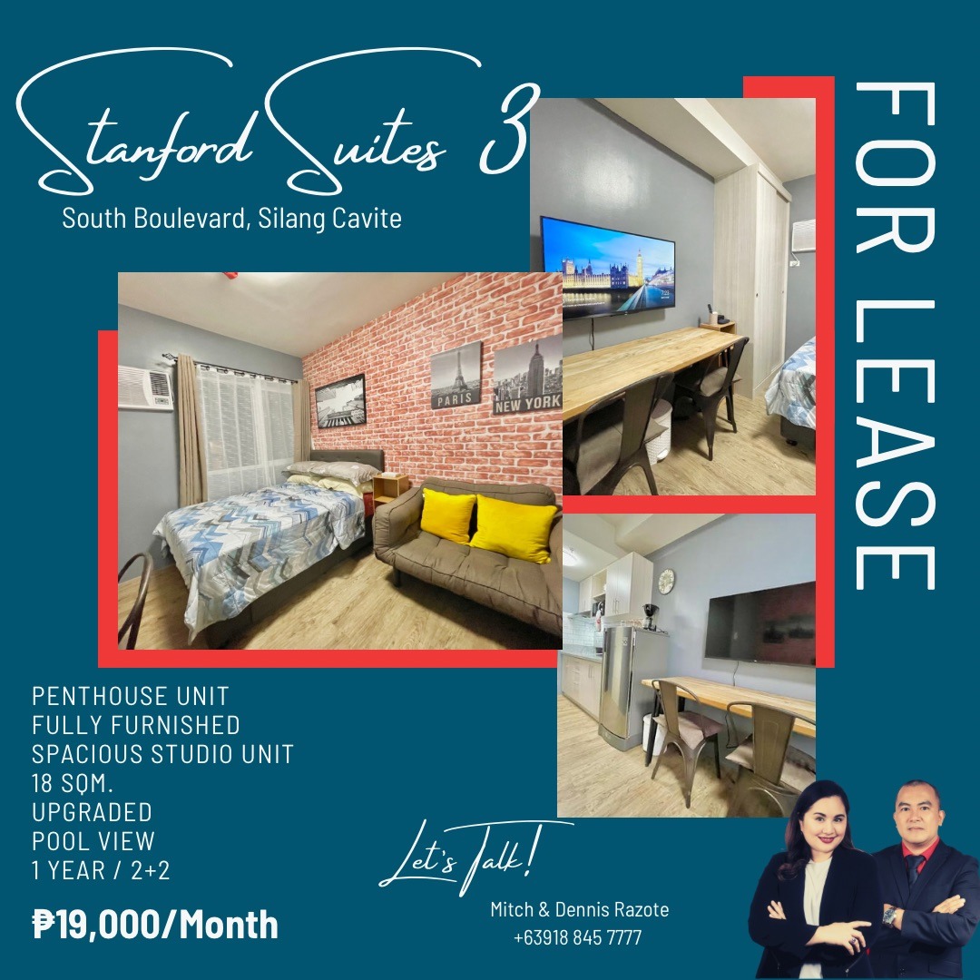 Fully Furnished Modern Penthouse Studio Unit at Stanford Suites 3 ...