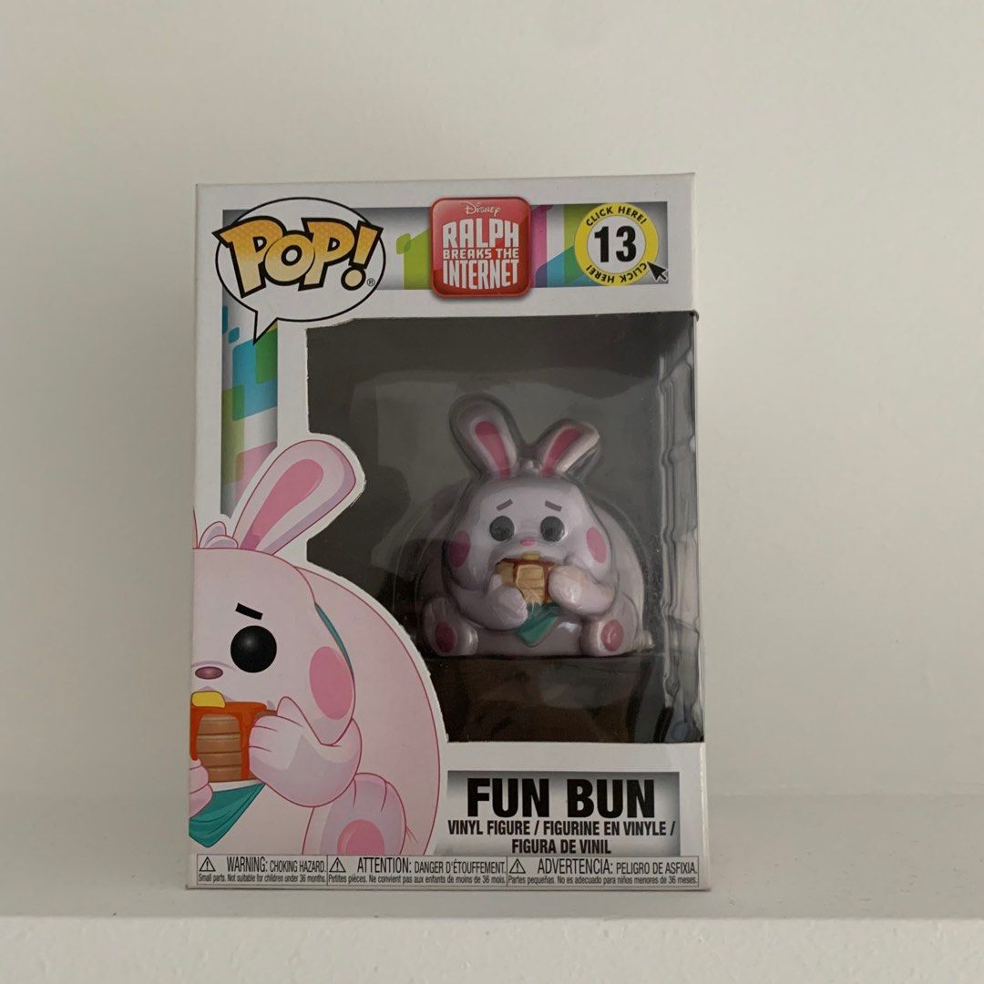 Funko POP Disney Wreck It Ralph Fun Bun Figure - #13, Hobbies & Toys ...