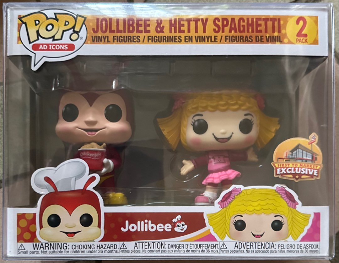 Funko Pop! Jollibee and Hetty 2 pack - Stickered | Ad Icons, Hobbies ...