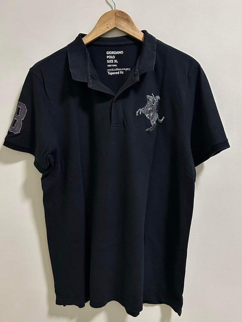 GIORDANO MEN’S POLO SHIRT BLACK ORIGINAL SIZE XL, Men's Fashion, Tops & Sets, Tshirts & Polo ...