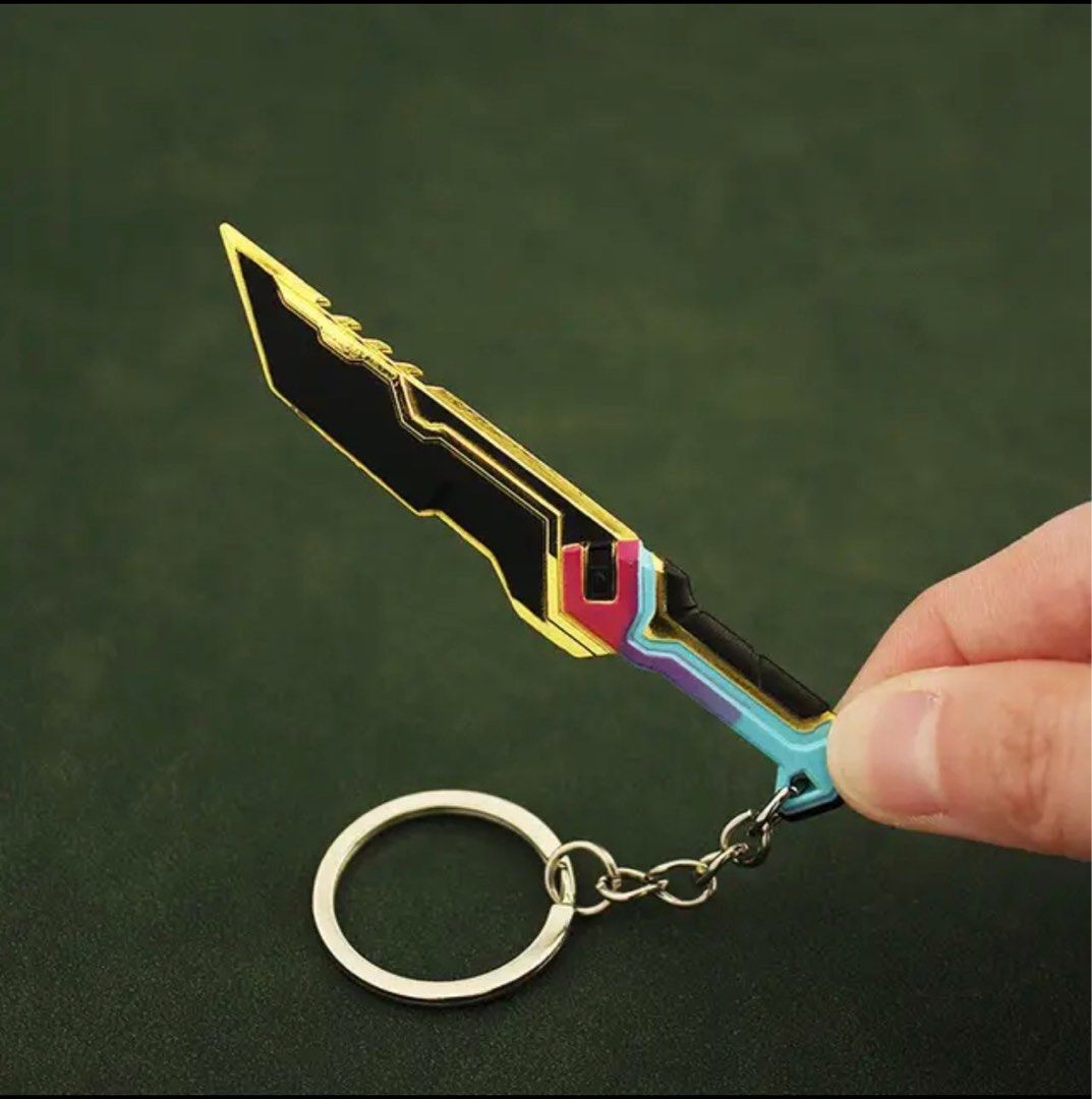 Glitchpop dagger keychain valorant (full metal) FREE DELIVERY, Hobbies ...