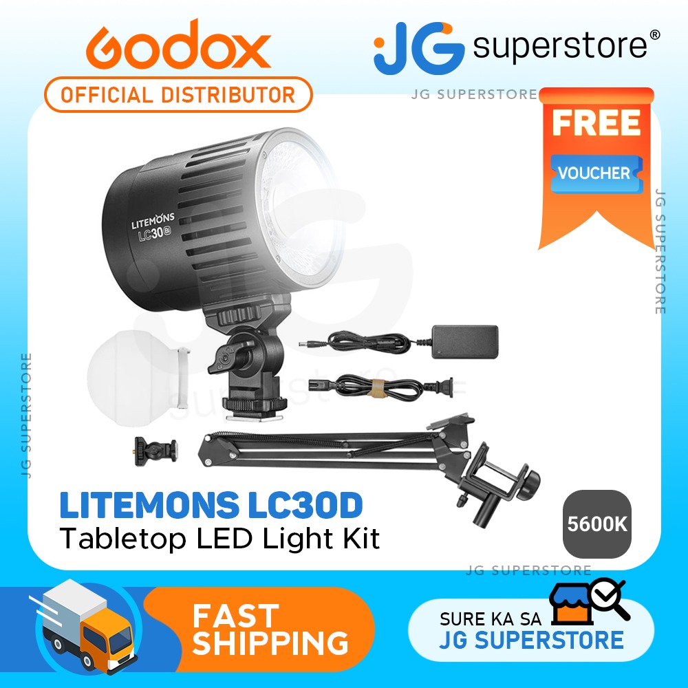 Godox LC30 Litemons LED Tabletop Studio Light Kit with 8 Light Effects ...