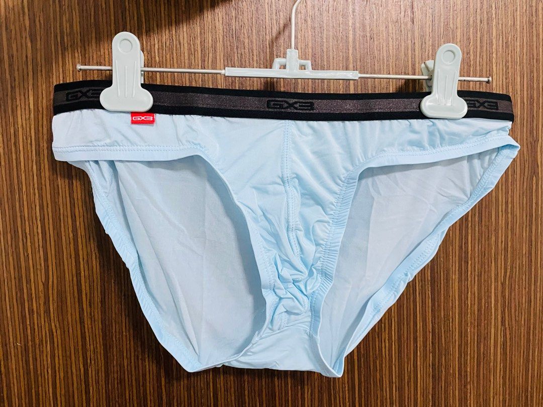 GX3 sheer brief, light blue, Men's Fashion, Bottoms, New Underwear on Carousell