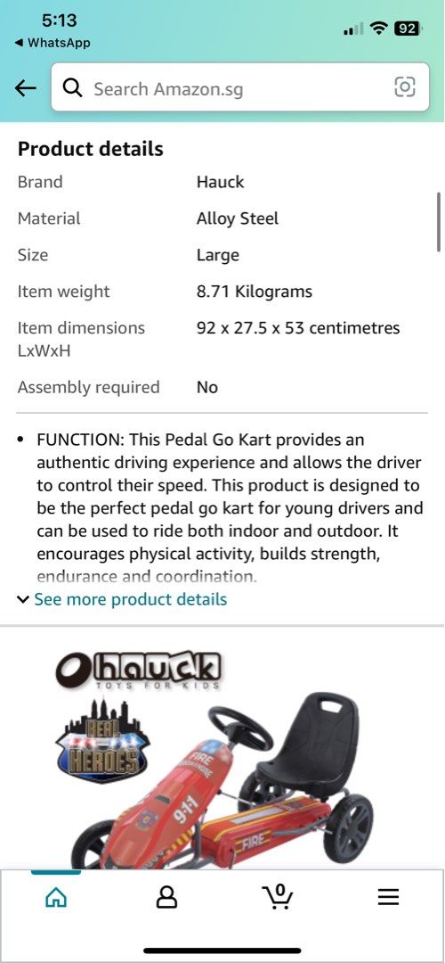 Hauck fire rescue pedal go kart, Sports Equipment, Bicycles & Parts ...