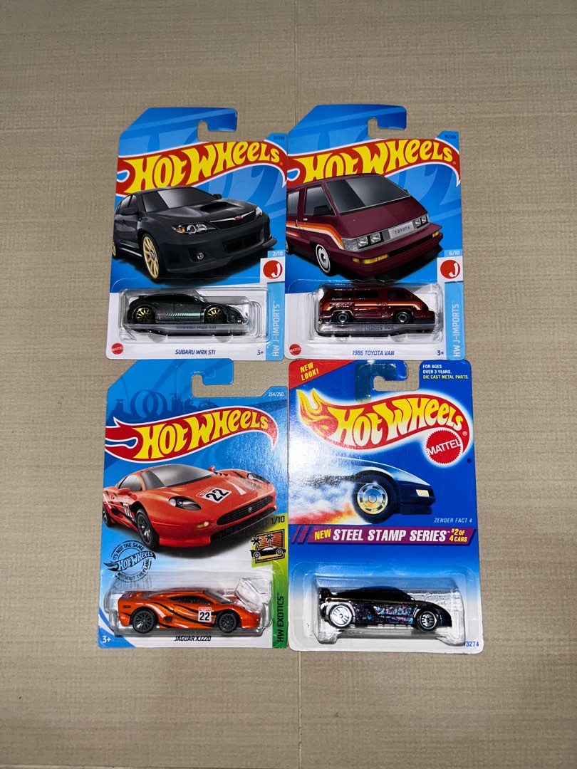 Hot Wheels Subaru WRX STI 1986 Toyota Van Jaguar XJ220 Zender Fact 4 ...