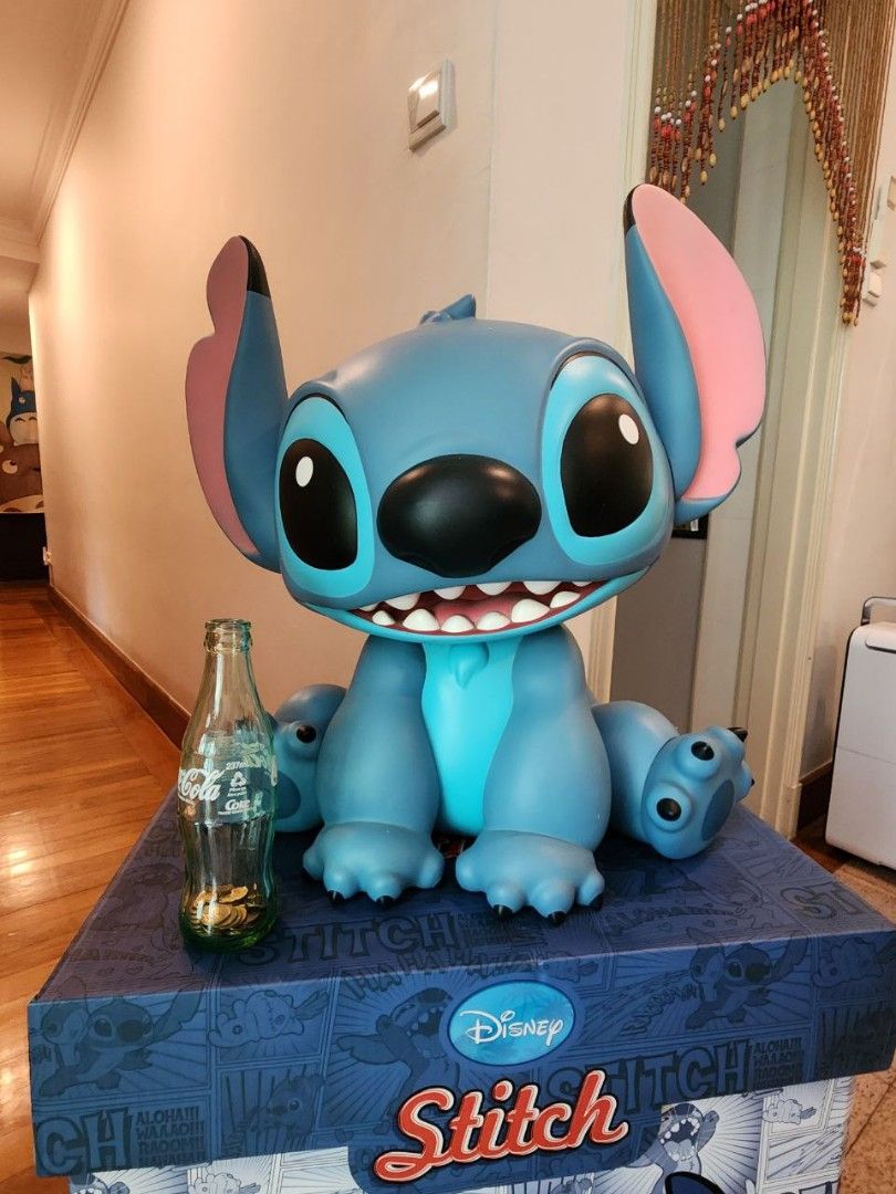Huge Original Disney Collectable Stitch Coin Bank with Free Soft Toys ...