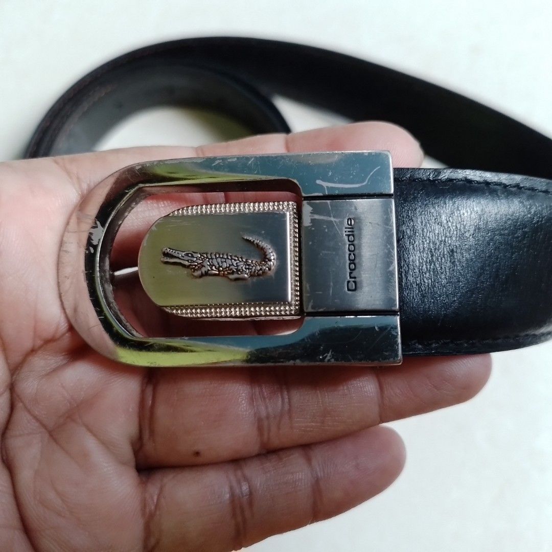 Ikat Pinggang Gesper Crocodile 120 CM Kulit Asli Genuine Leather Belt ...