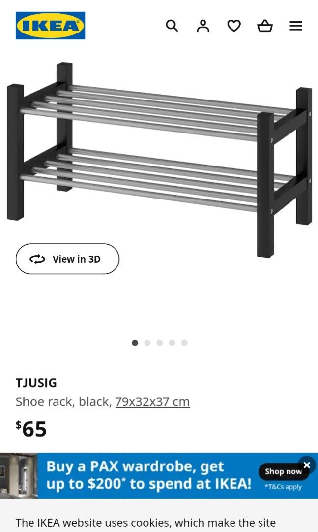 IKEA shoe rack, Furniture & Home Living, Furniture, Shelves, Cabinets ...