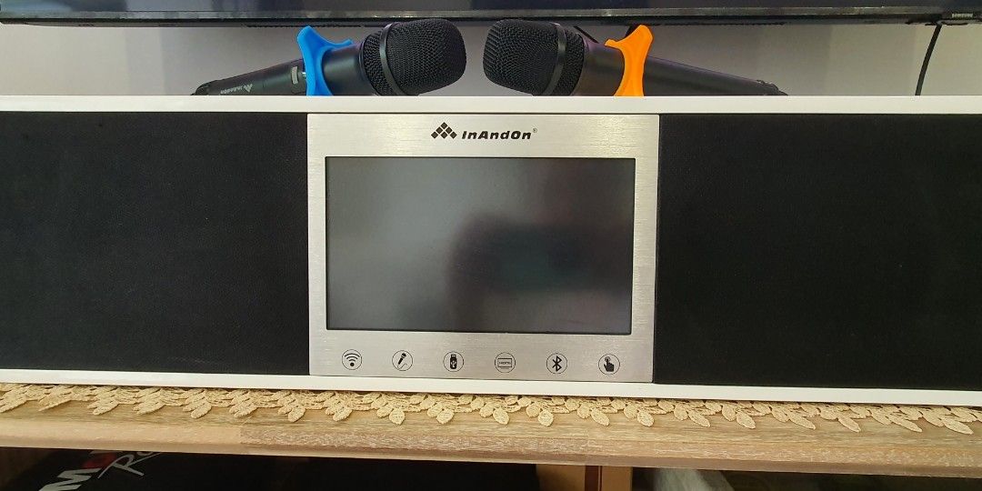 INANDON 6-IN-1 FULL KARAOKE SYSTEM WITH TOUCHSCREEN JUKEBOX + MICS ...