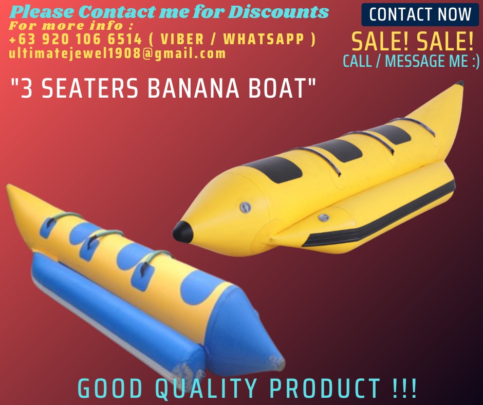 Inflatable Banana Boat 3 SEATERS Water Sports Banana Boat, Sports ...