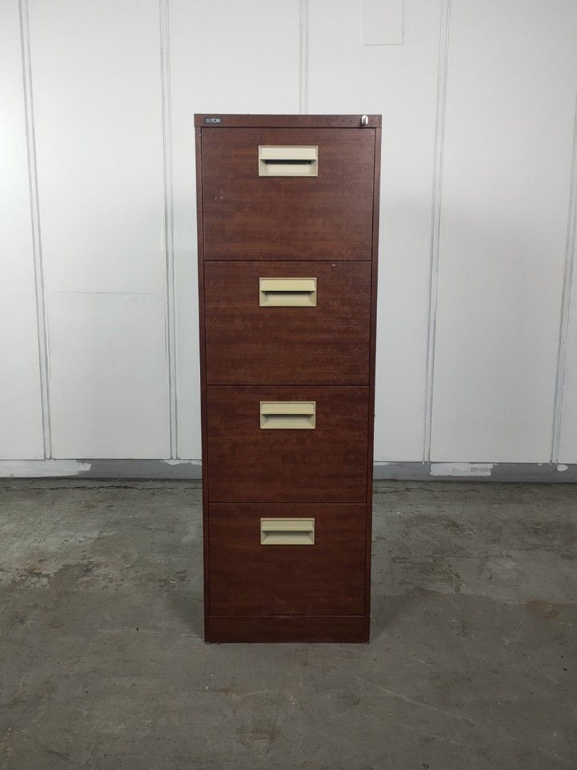 Itoki 3-Layers Vertical Filing Cabinet, Furniture & Home Living, Office ...