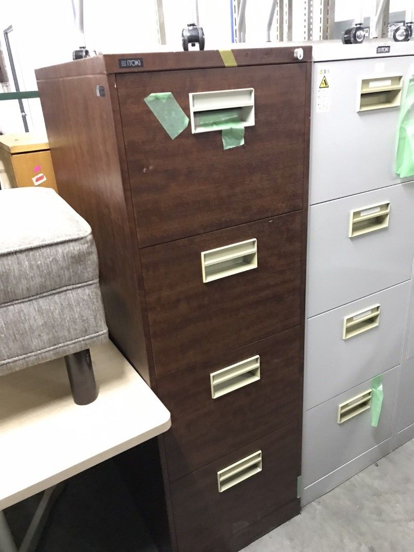 Itoki 3-Layers Vertical Filing Cabinet, Furniture & Home Living, Office Furniture & Fixtures on ...