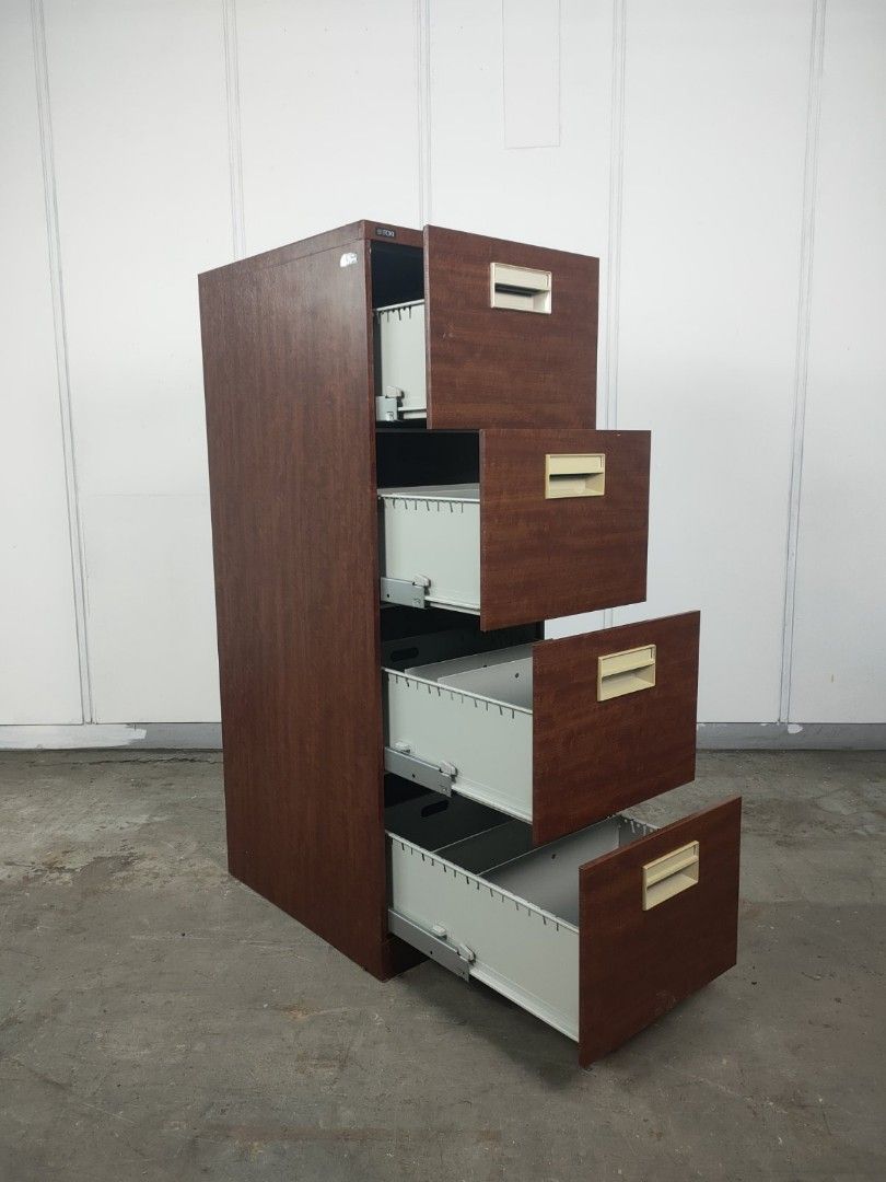 Itoki 3-Layers Vertical Filing Cabinet, Furniture & Home Living, Office ...