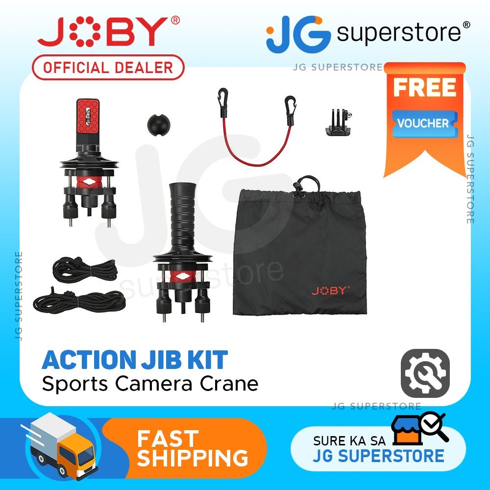 JOBY Action Jib Kit Extendable Sports Camera Crane with 1/4"-20 Screw ...
