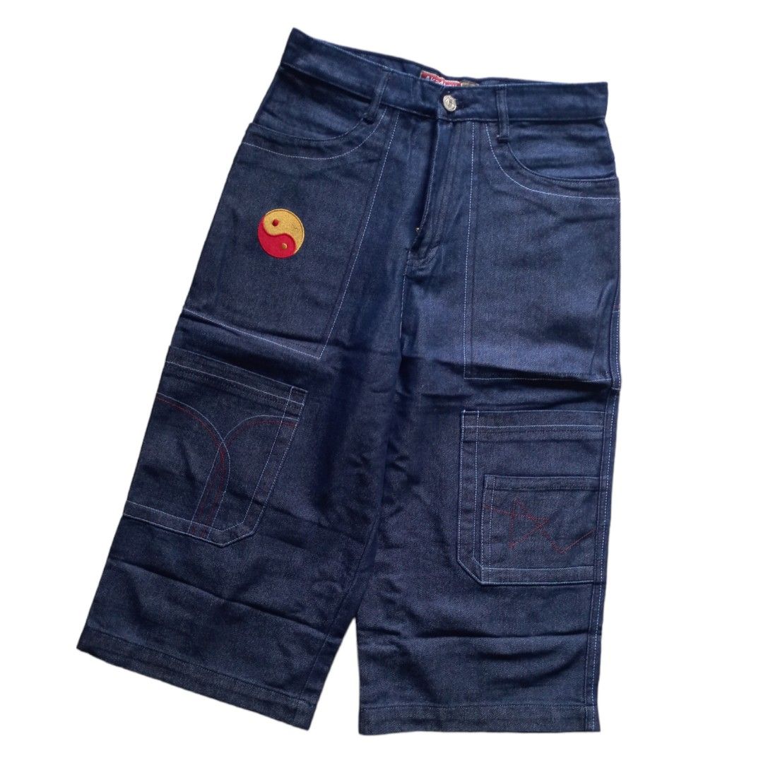 Jors alien workshop jnco fubu short jeans skateboard Y2K, Fesyen Pria ...