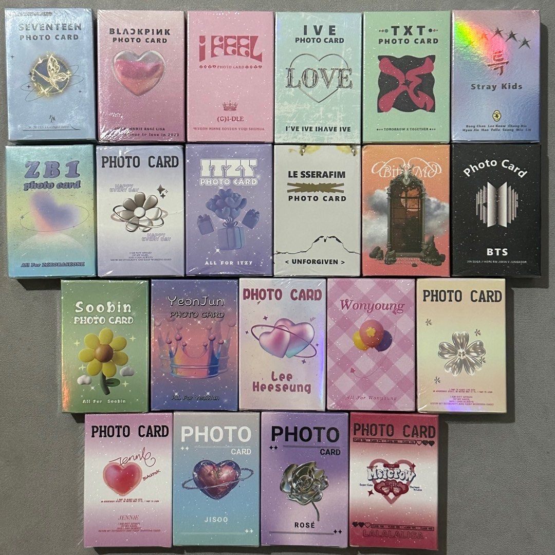 50pcs Kpop Holographic Kpop Lomo Cards [Boynextdoor Seventeen Blackpink ...