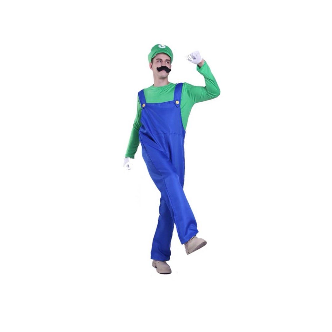L size adults Super Mario Luigi Clothes Adults Family Bros Cosplay ...
