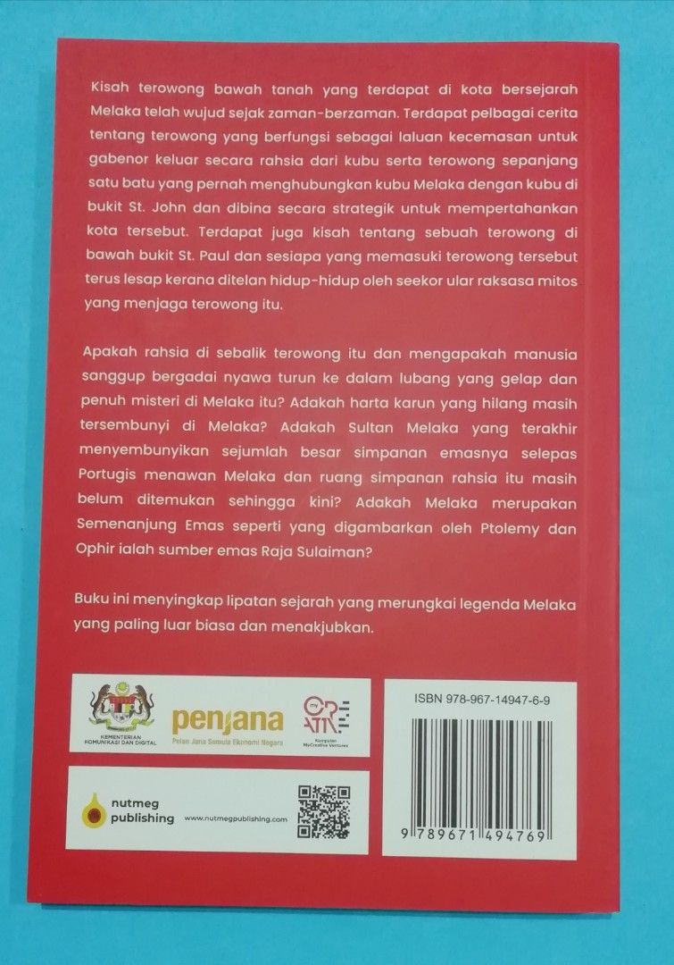 LEGENDA TEROWONG RAHSIA DI MELAKA, Hobbies & Toys, Books & Magazines ...
