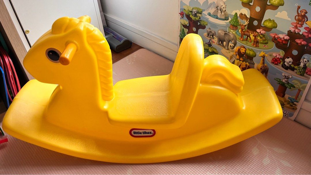Little Tikes Rocking Horse yellow, Babies & Kids, Baby Nursery & Kids ...