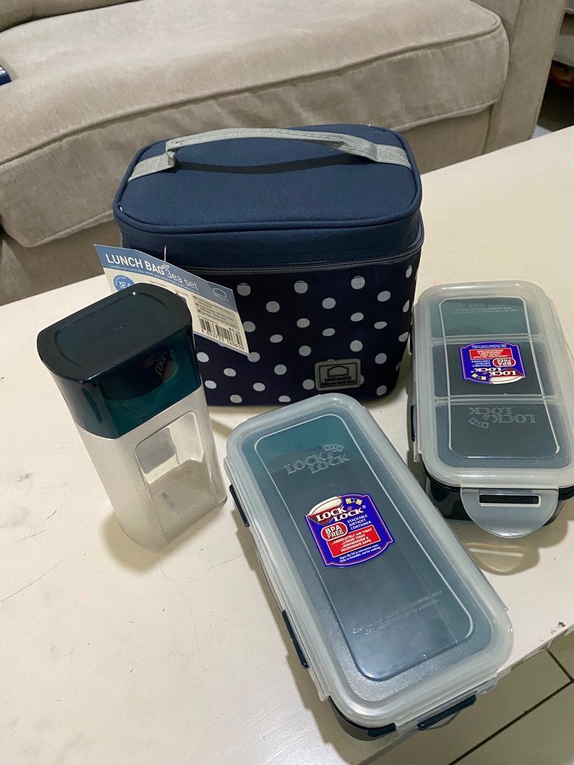 BARU - Lock n lock lunch box set isi 3 - 470ml kotak makan set tempat ...