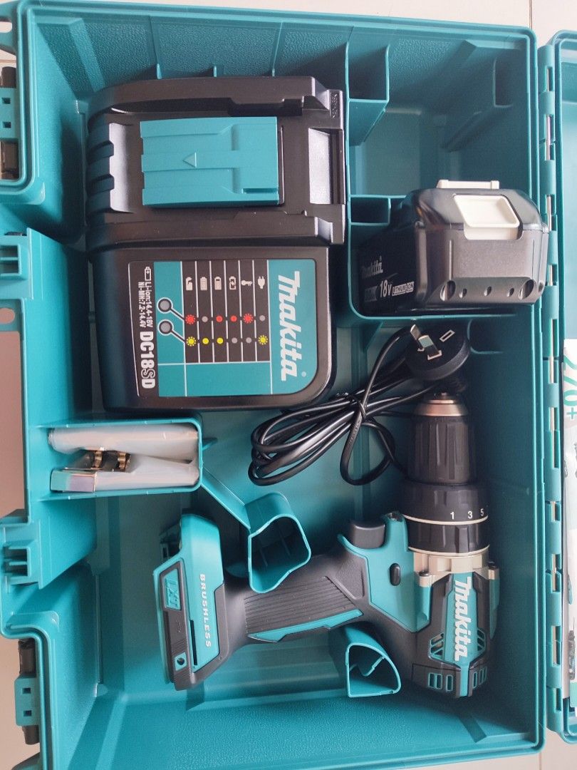 Makita Brushless Hammer Driver Drill DHP484 18V 3.0AH LI-ION (DHP484 ...