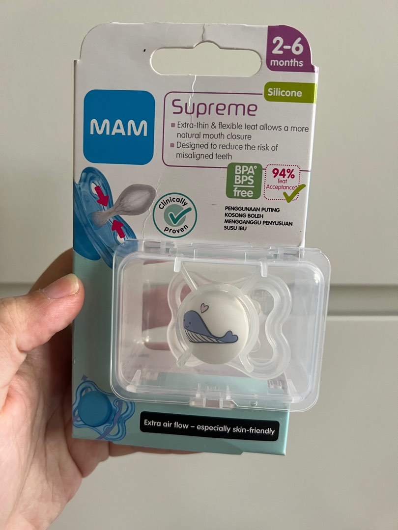 MAM Supreme 2-6 months pacifier, Babies & Kids, Nursing & Feeding ...
