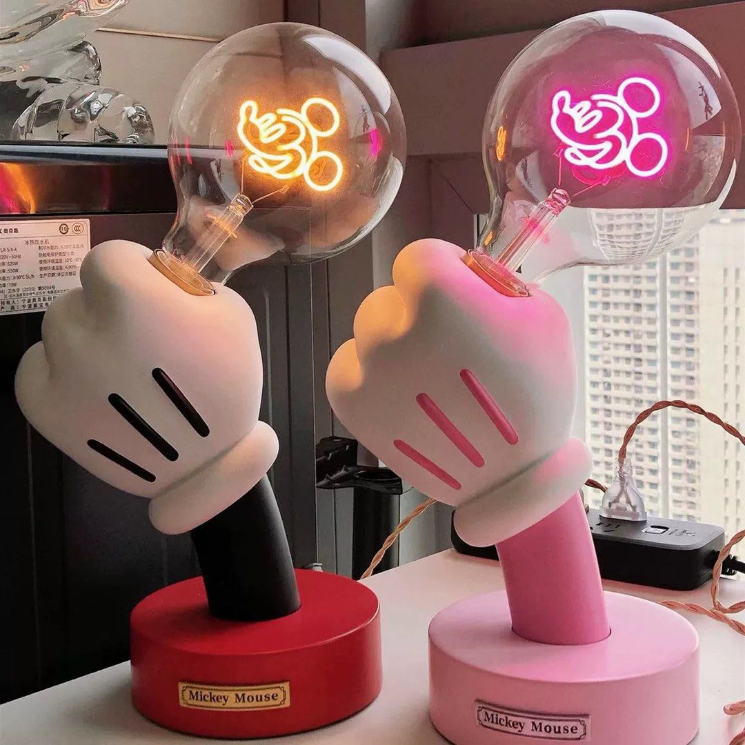 Mickey Mouse neon lights, Furniture & Home Living, Lighting & Fans ...