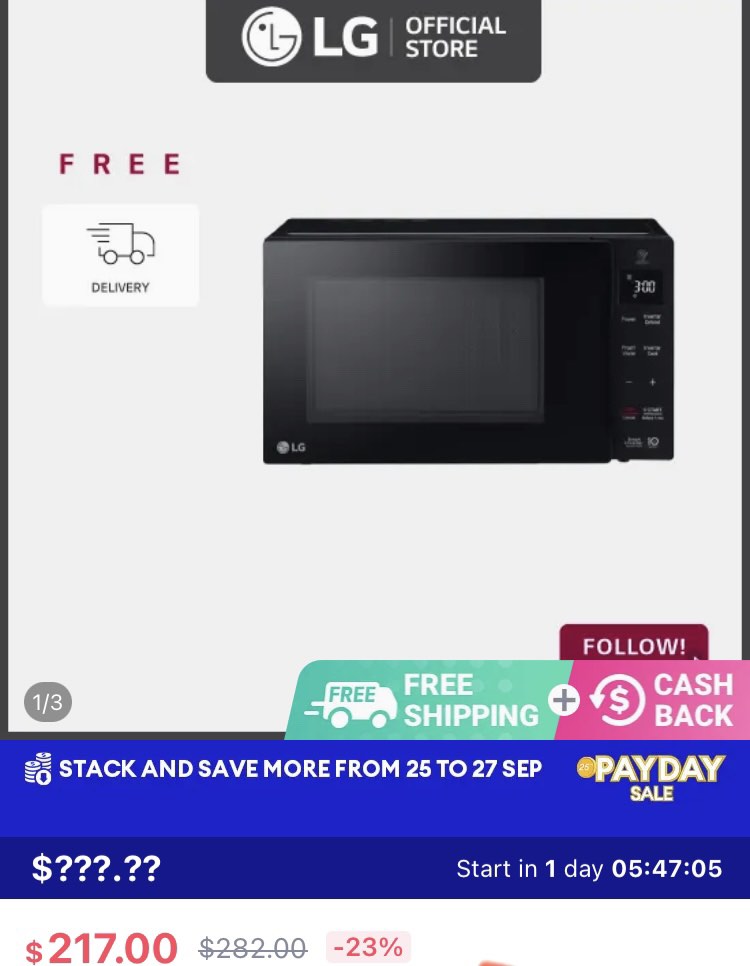 Microwave Oven LG, TV & Home Appliances, Kitchen Appliances, Ovens ...