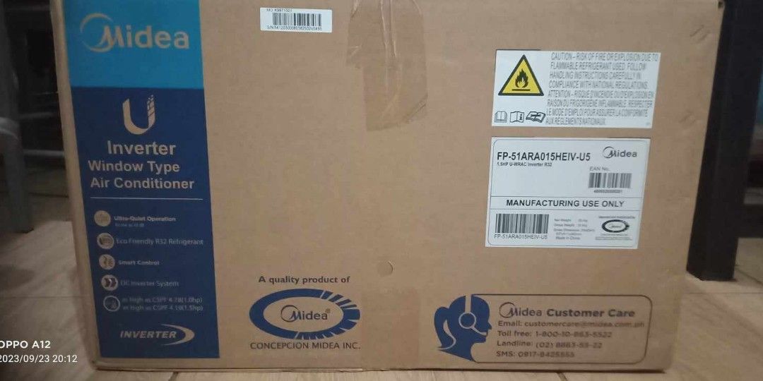 Midea U - Type 1.5 hp inverter rush, TV & Home Appliances, Other Home ...