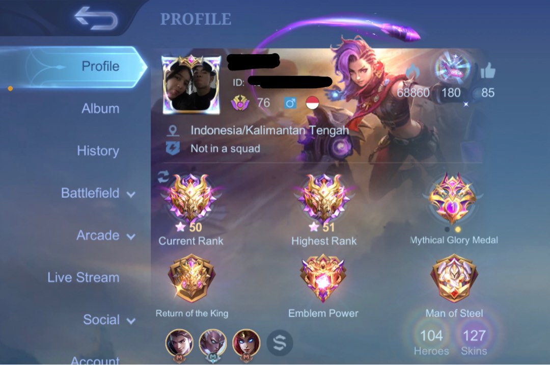 ml account/mobile legend account, Video Gaming, Video Games, Others on ...