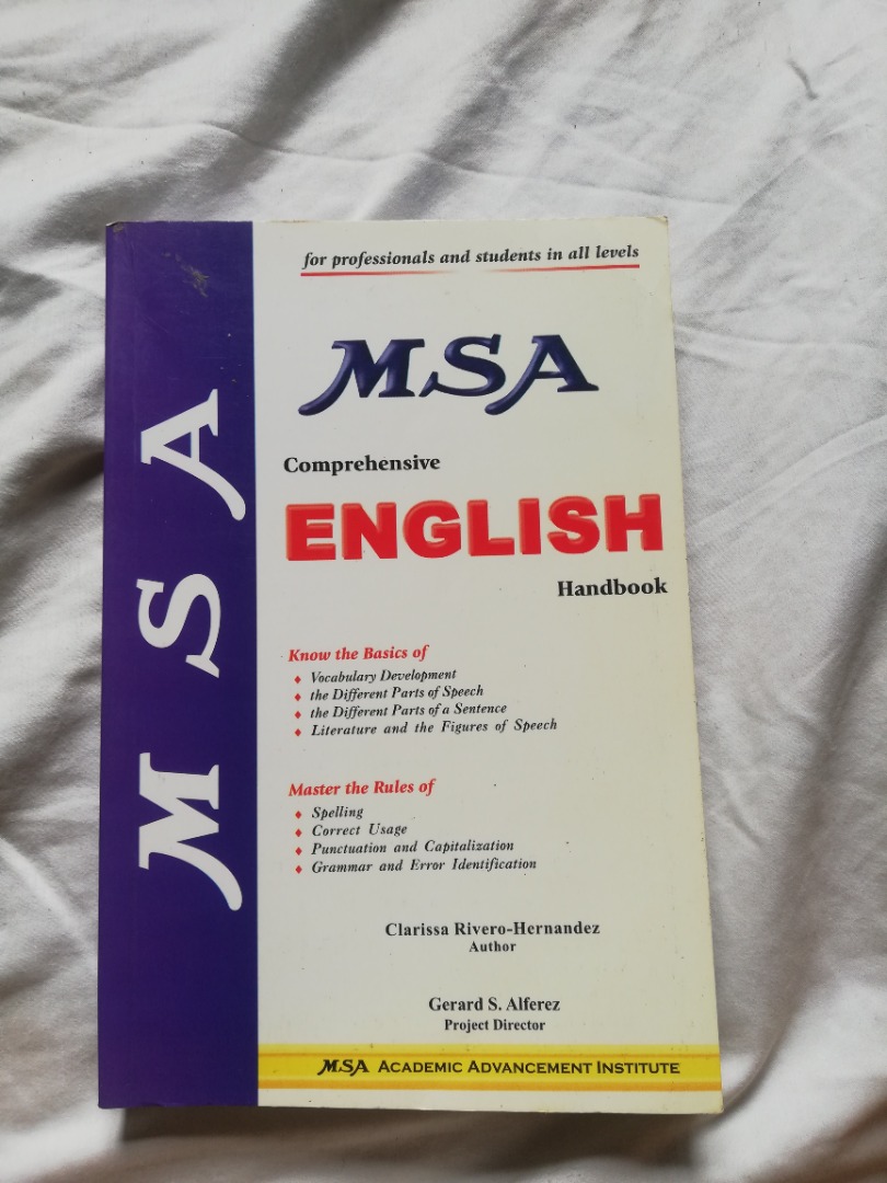 MSA Comprehensive English Handbook, Hobbies & Toys, Books & Magazines ...