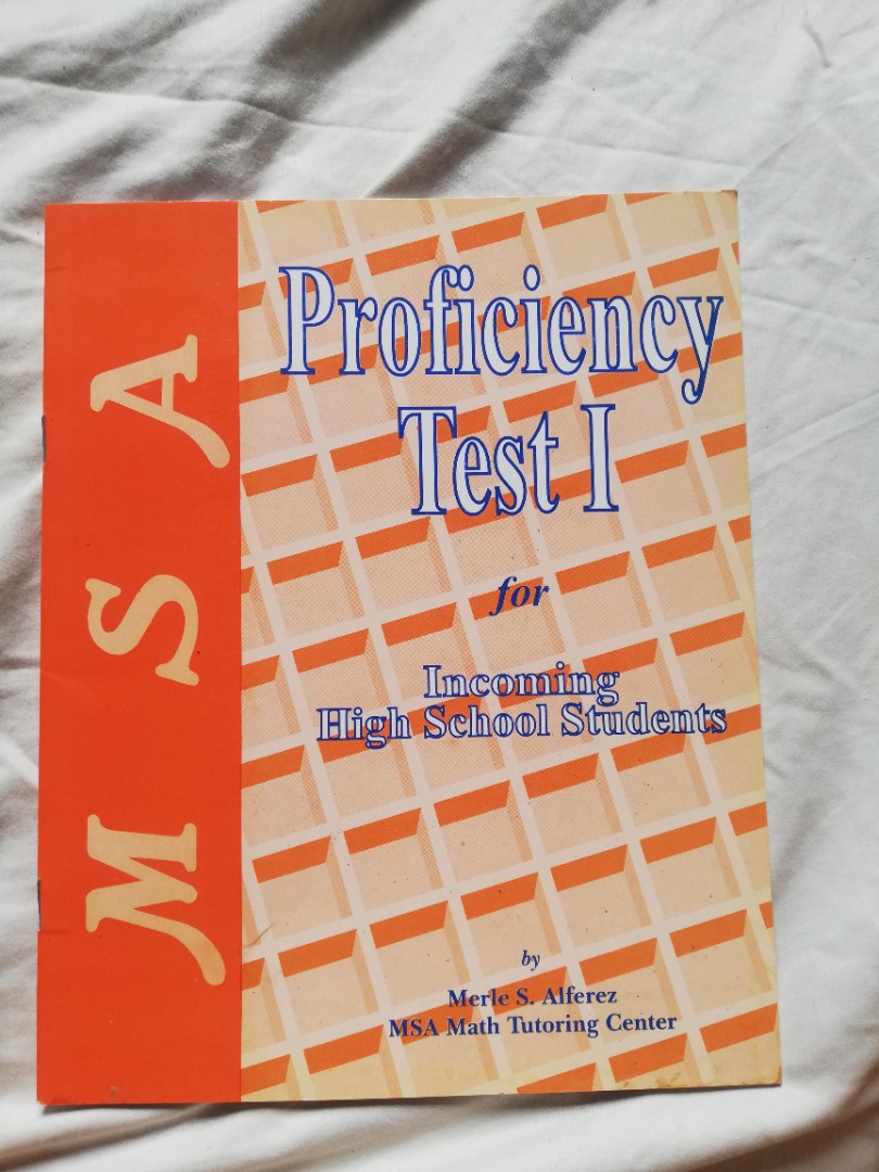 MSA Proficiency Test 1, Hobbies & Toys, Books & Magazines, Textbooks on ...