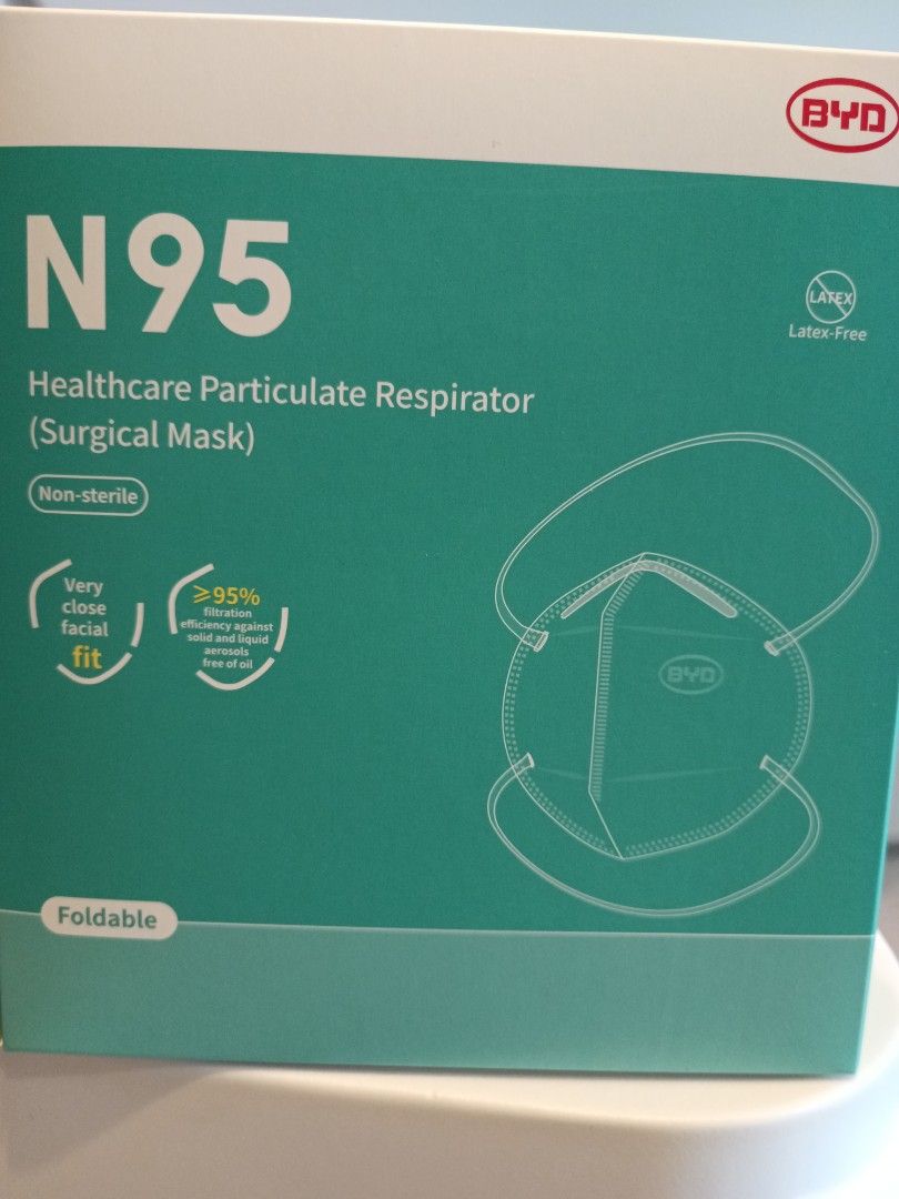 N95 Surgical Mask, Health & Nutrition, Face Masks & Face Shields on Carousell
