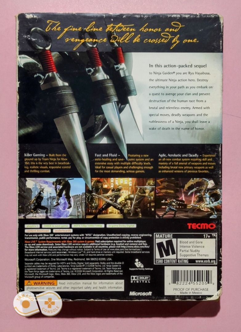 Ninja Gaiden II - [XBOX 360 Game] [NTSC / ENGLISH Language] [Complete in Box], Video Gaming ...