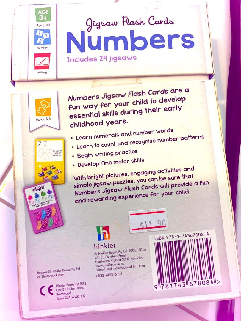 Numbers Jigsaw Flash Cards, Hobbies & Toys, Toys & Games on Carousell