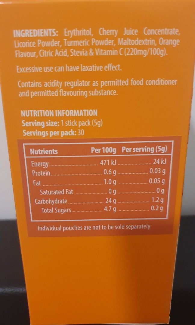 Nutrilite Botanical Beverage Mix Cherry with Licorice & Turmeric ...