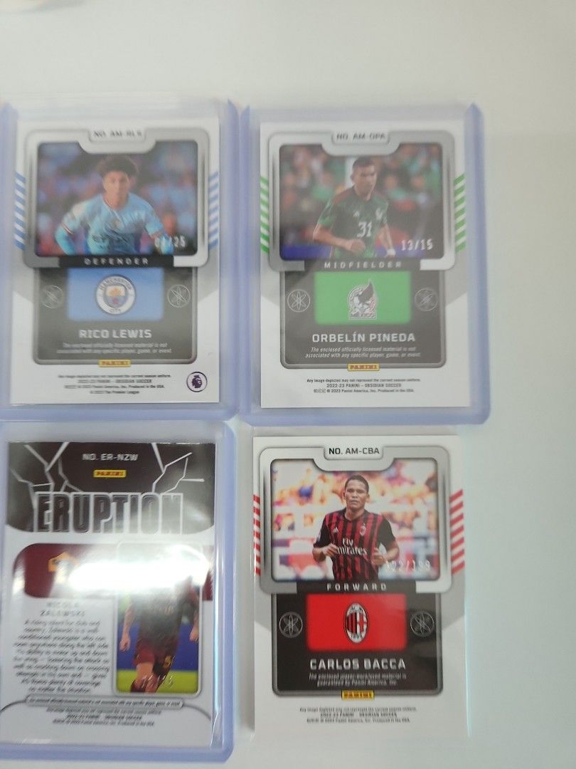 Obsidian Assorted Patch Cards AC Milan Manchester City Roma Mexico ...