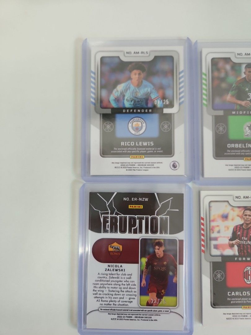 Obsidian Assorted Patch Cards AC Milan Manchester City Roma Mexico ...
