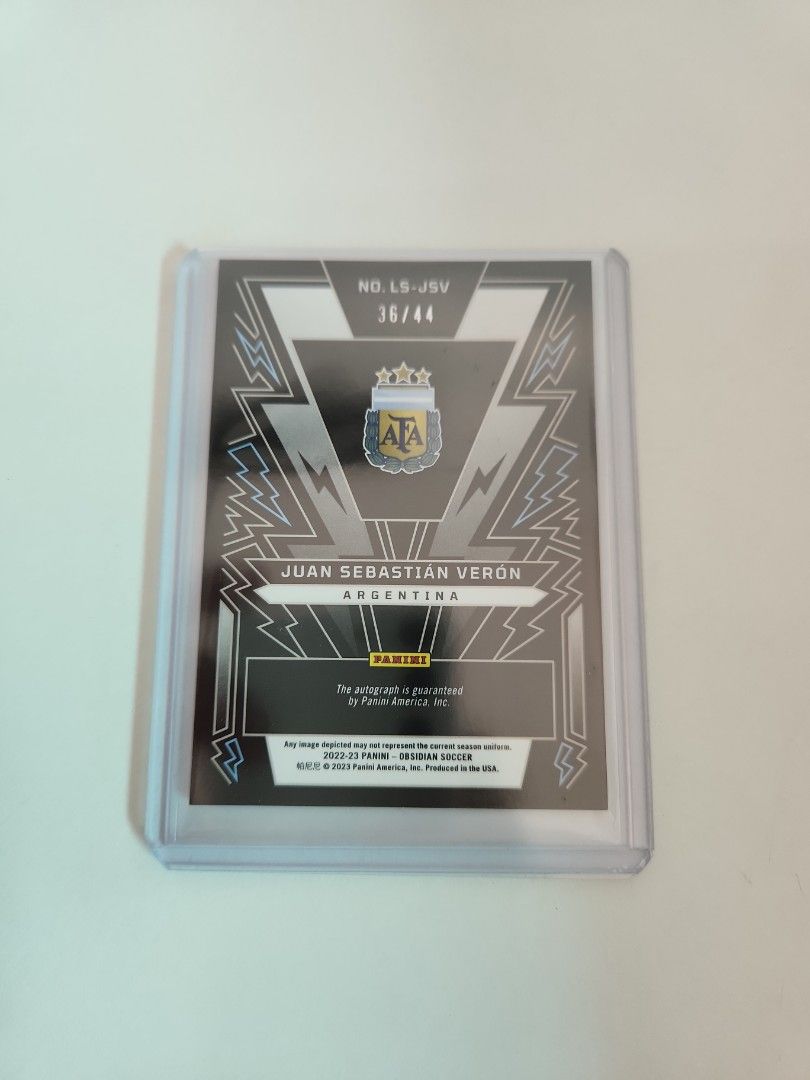 Obsidian Juan Sebastian Veron Argentina Soccer Football Card Autograph ...